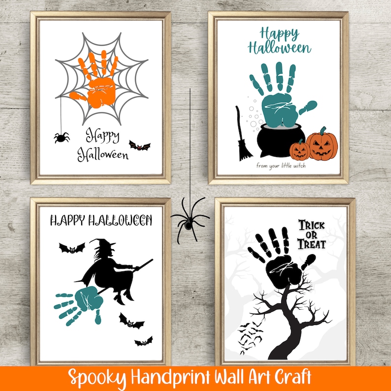 Halloween Handprint Art|fall Preschool Printable Pumpkin Handprint ...