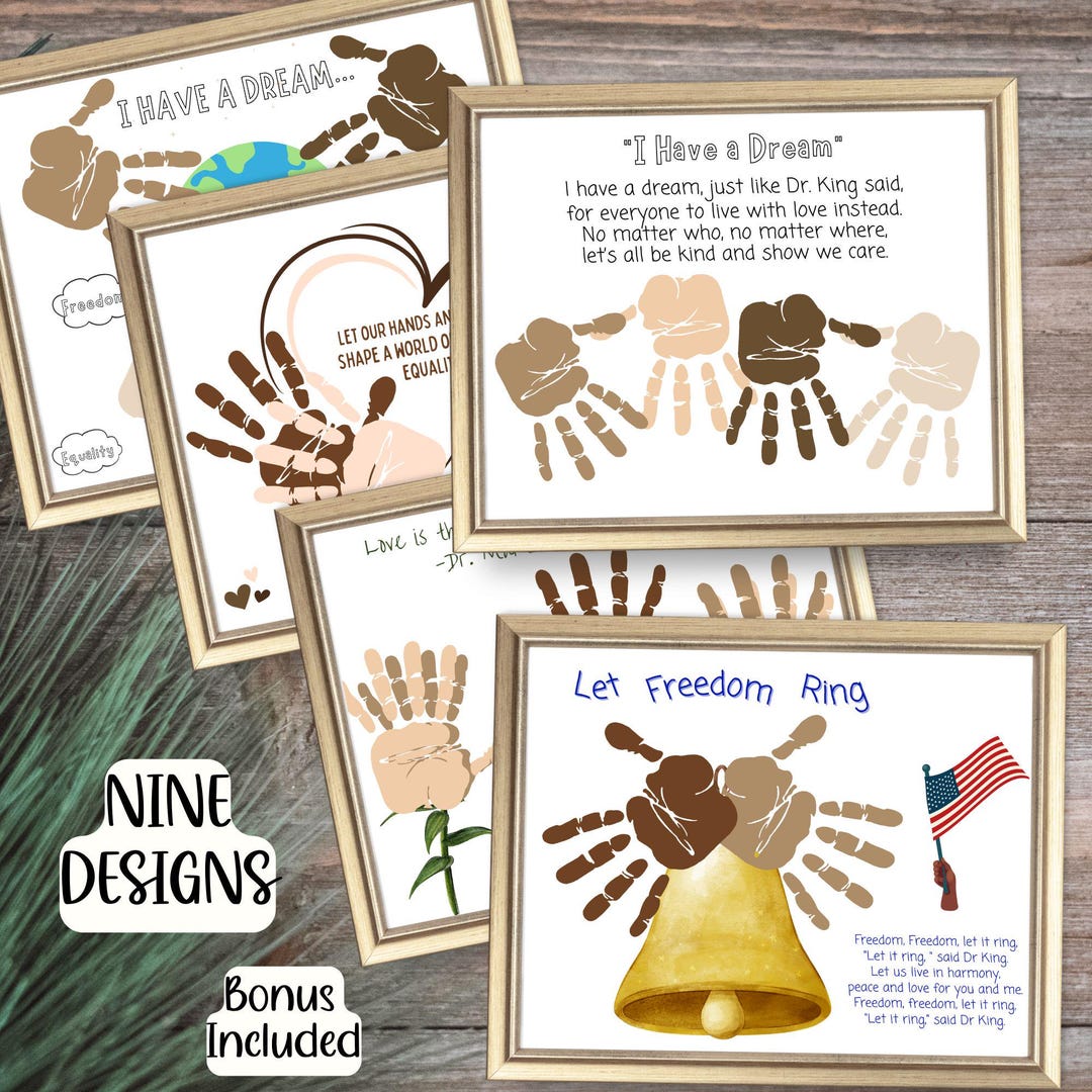Martin Luther King Jr Day Handprint Art Craft| MLK Day Poem| Winter ...