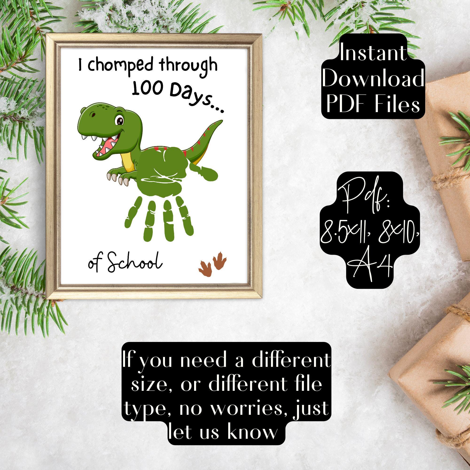 100 Days of School Handprint Art| 100th Day of School Craft| Kids DIY ...