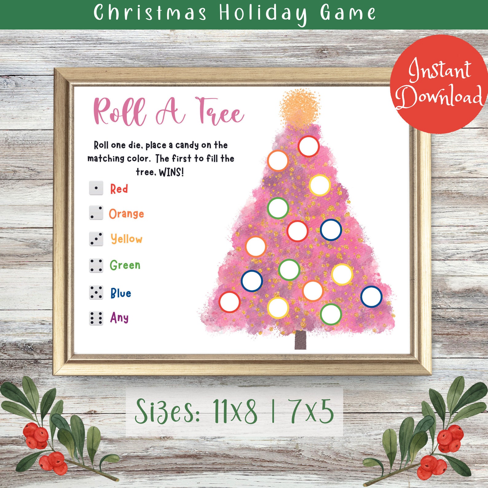 Roll a Tree Dice Game| Roll a Christmas Tree Game Printable for Kids ...
