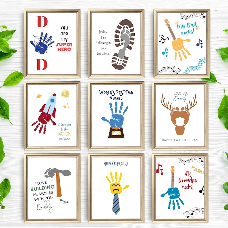 Fathers Day Handprint Craft Bundle Super Dad Handprint Art for Kids All ...