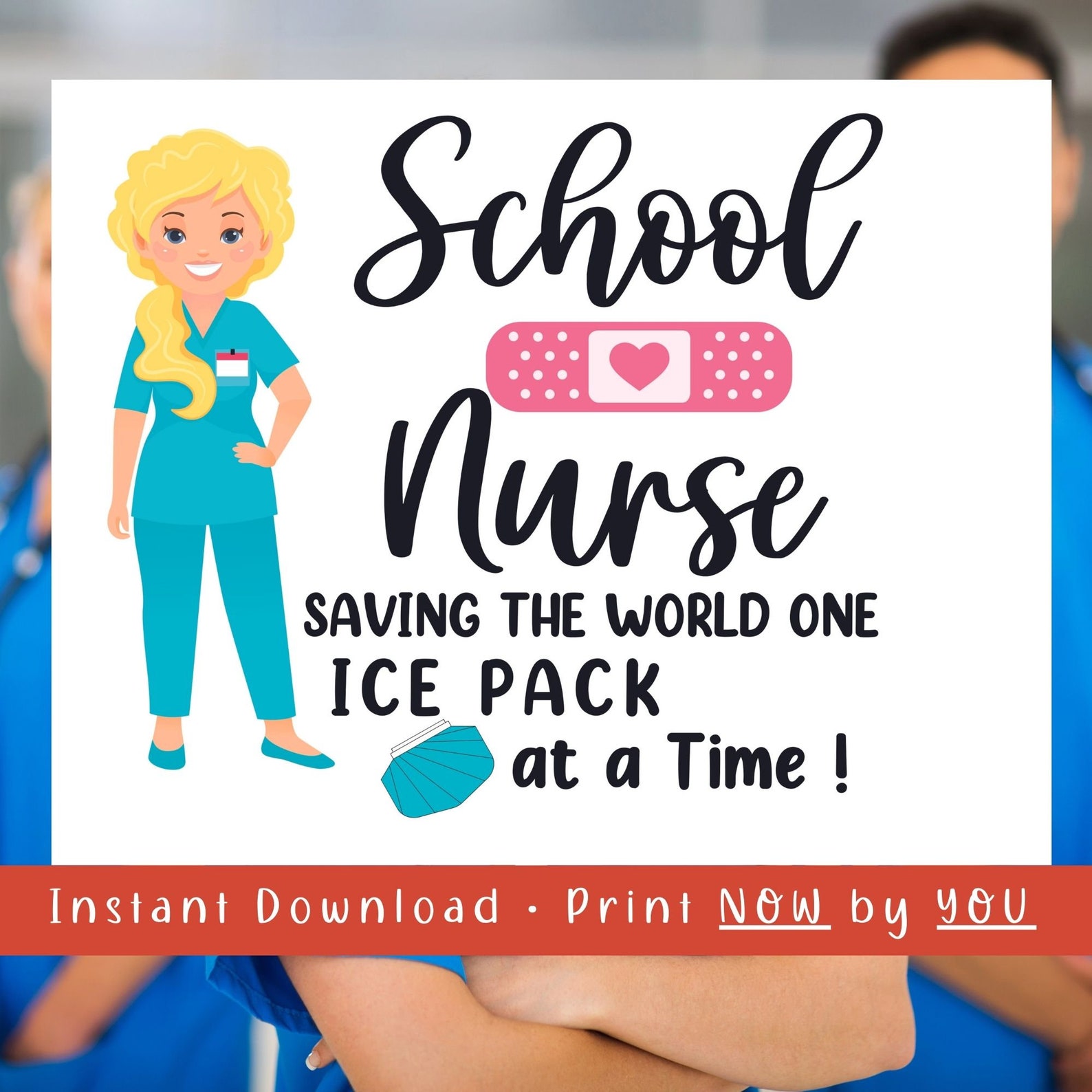 School Nurse Door Sign| Printable School Health Office Poster School ...