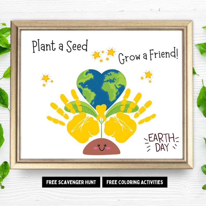 Earth Day Handprint Craft| Earth Day Printable for Preschoolers| Kids ...
