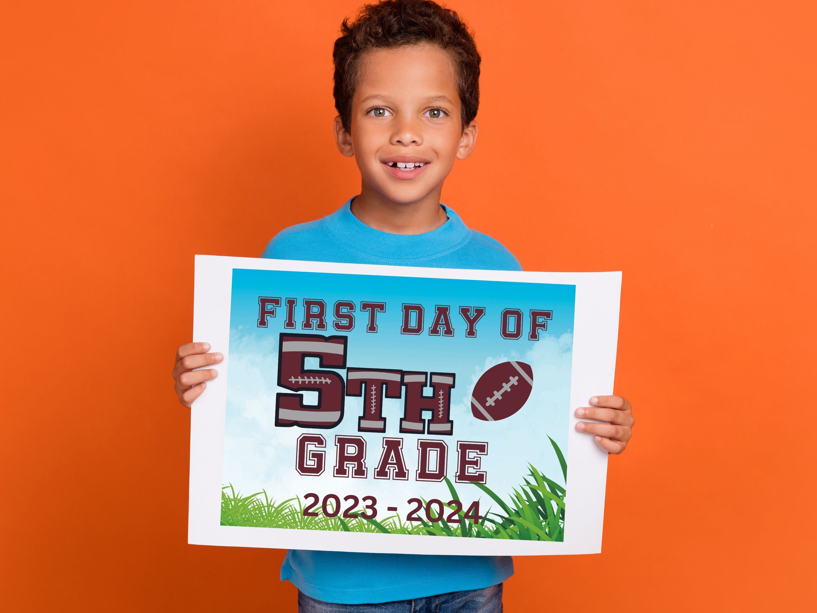 First Day of School Sign Printablefirst Day of 5th Grade - Etsy