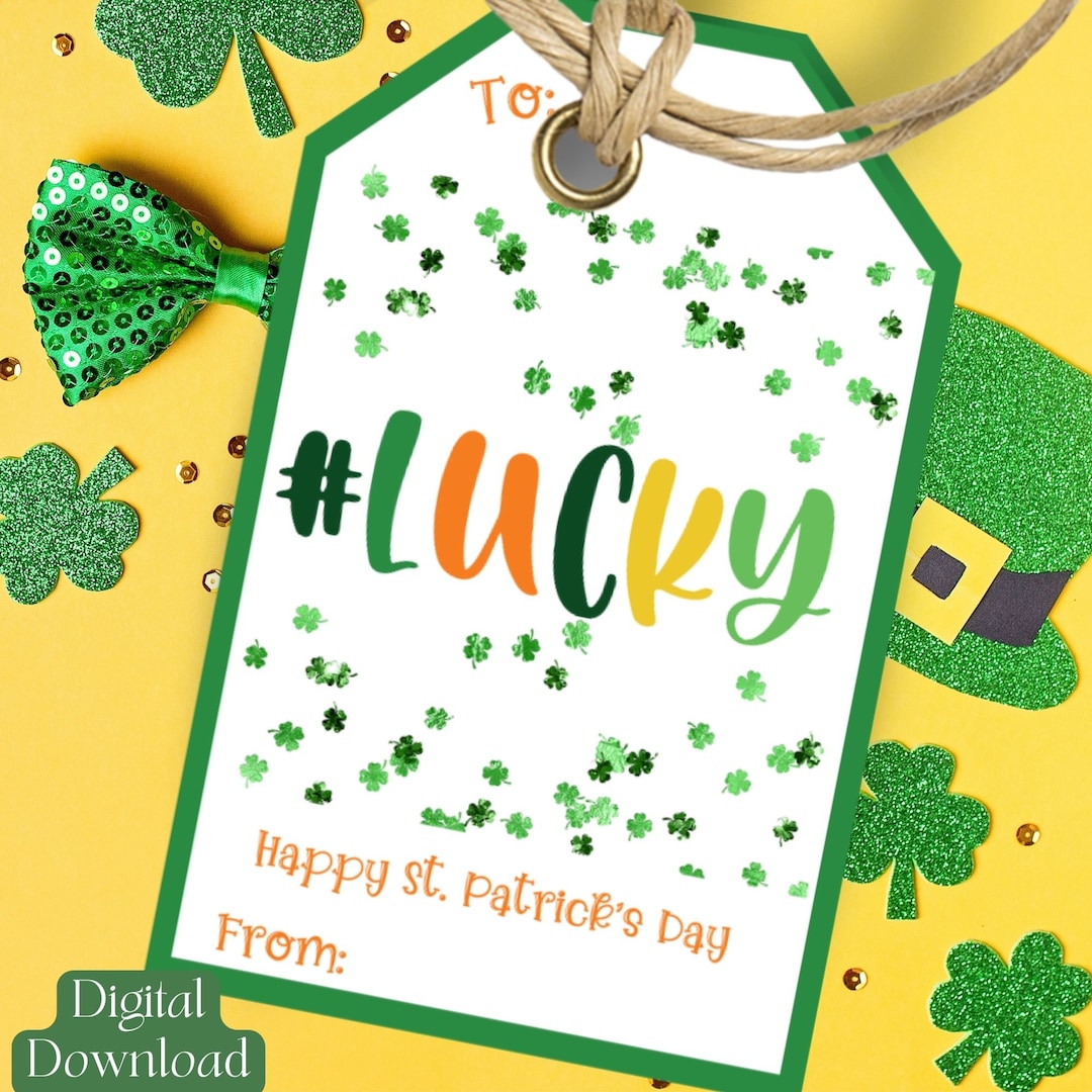 St. Patrick's Day Treat Tag| Lucky Charms Treats Printable Tag |st ...