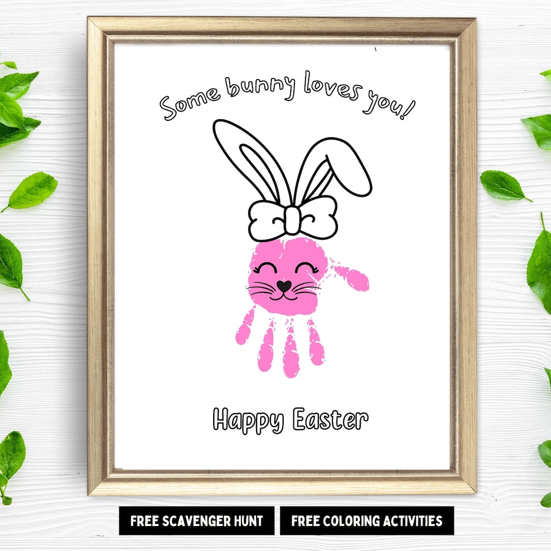 Spring Handprint Craft| Happy Easter Some Bunny Loves You Baby ...