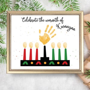 Winter Handprint Art Craft| Holiday Handprint Kwanzaa Kinara ...