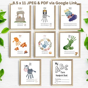 ABC Handprint Book Art Craft| Phonic Alphabet Book for Kids Farm Animal ...