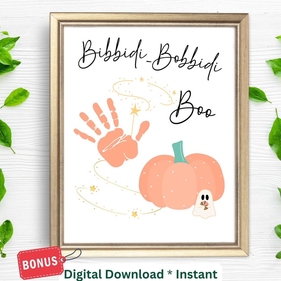 Halloween Handprint Art Craft| Pumpkin Boo Footprint Art| Halloween ...