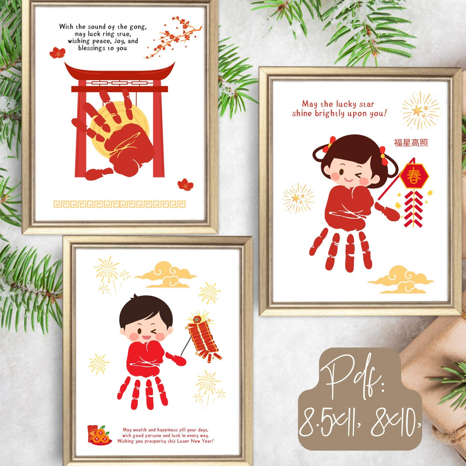 Lunar New Year 2026 Handprint Art Bundle, Year of the Horse Handprint ...