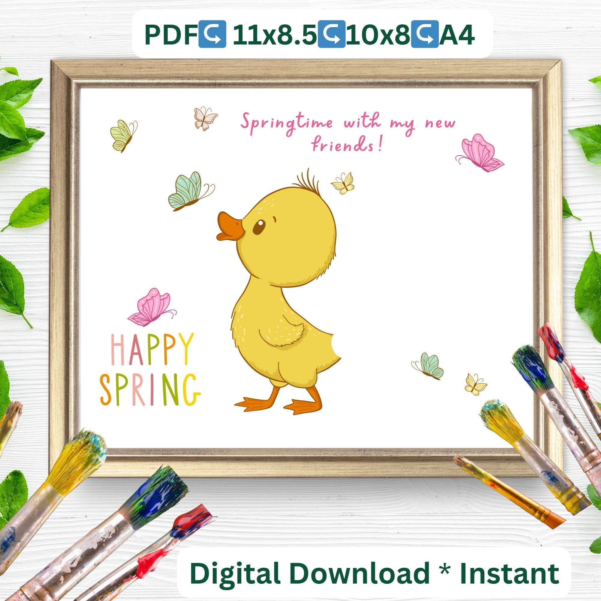 Spring Handprint Craft| Duck Handprint Art| Newborn Baby Keepsake Kit ...