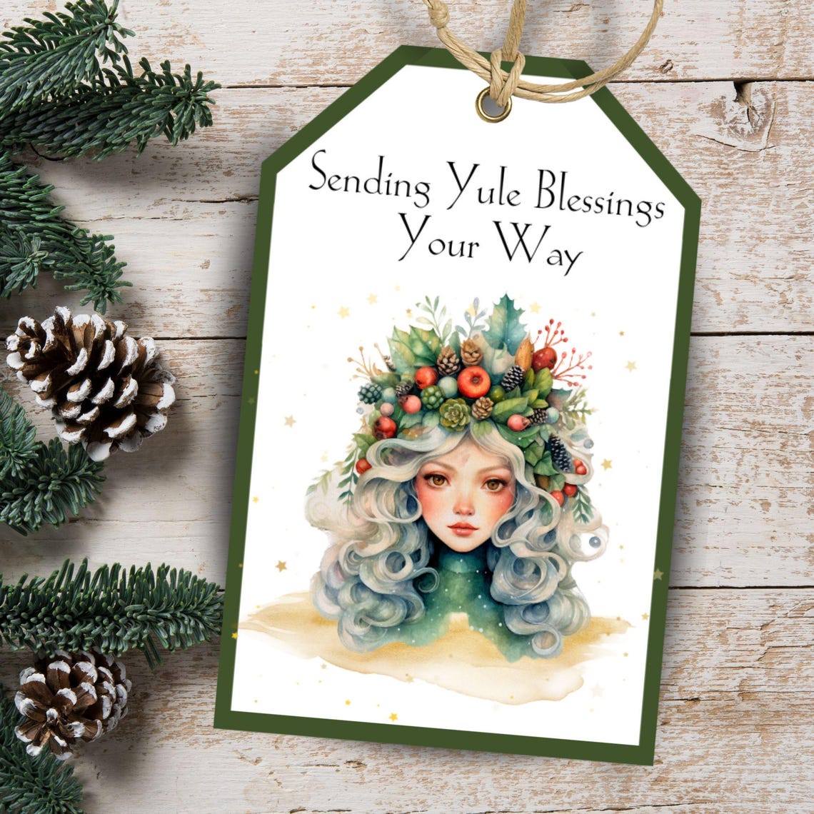 Printable Yule Cards| Yuletide Winter Solstice Gift Tags for Nordic ...