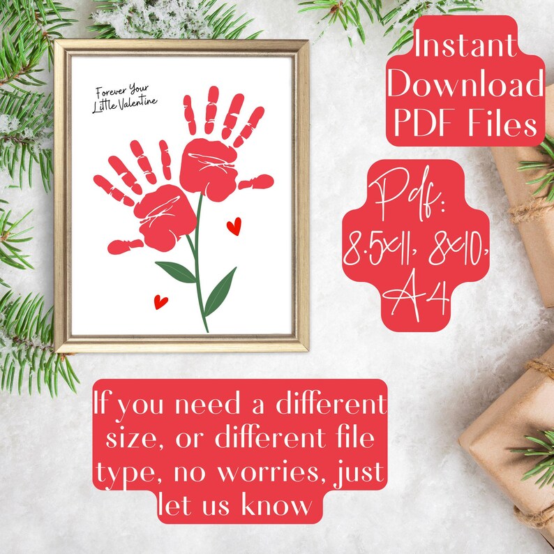 Valentines Day Handprint Flower Craft| Love Handprint Art| Class ...