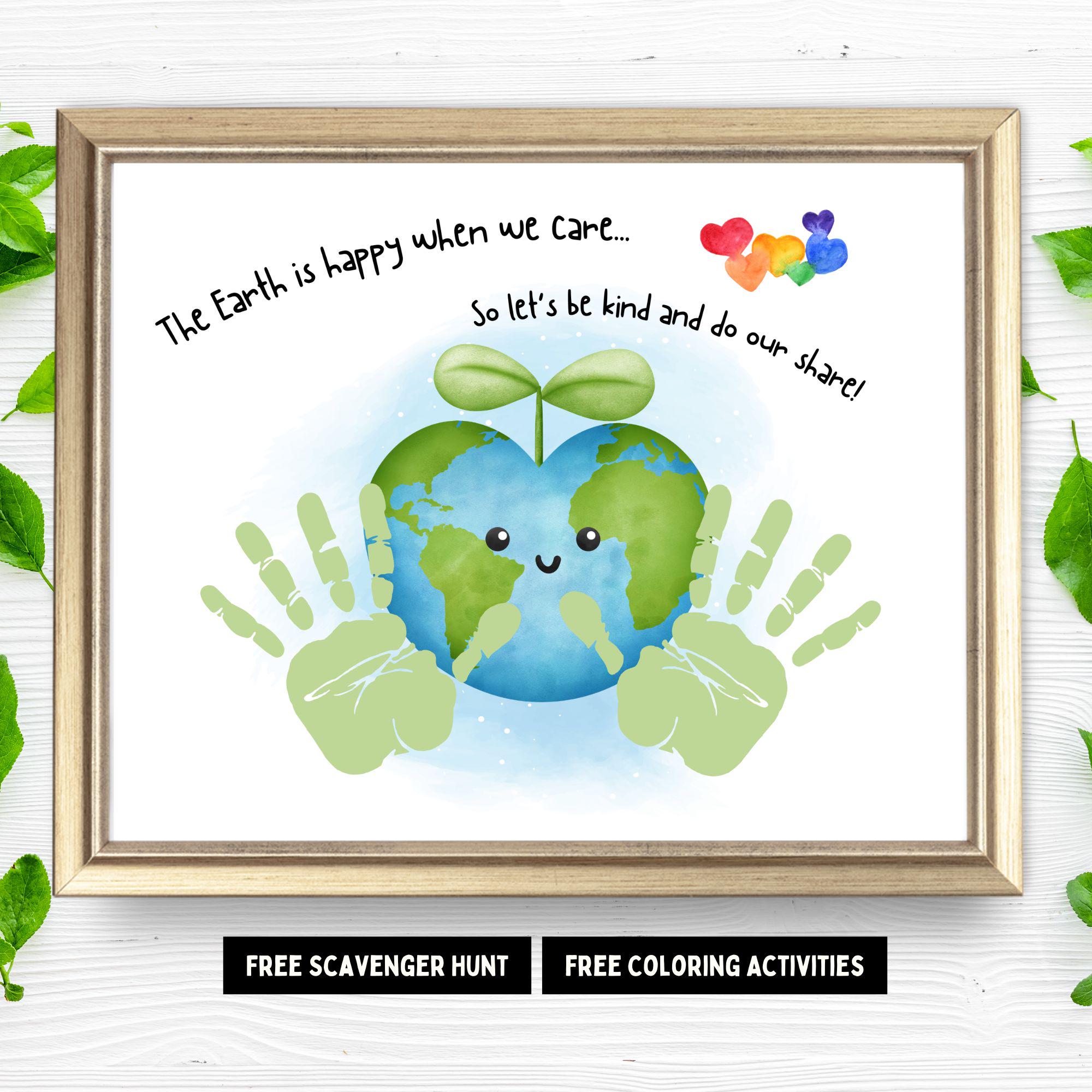 Earth Day Handprint Craft| Earth Day Printable for Preschoolers| Kids ...