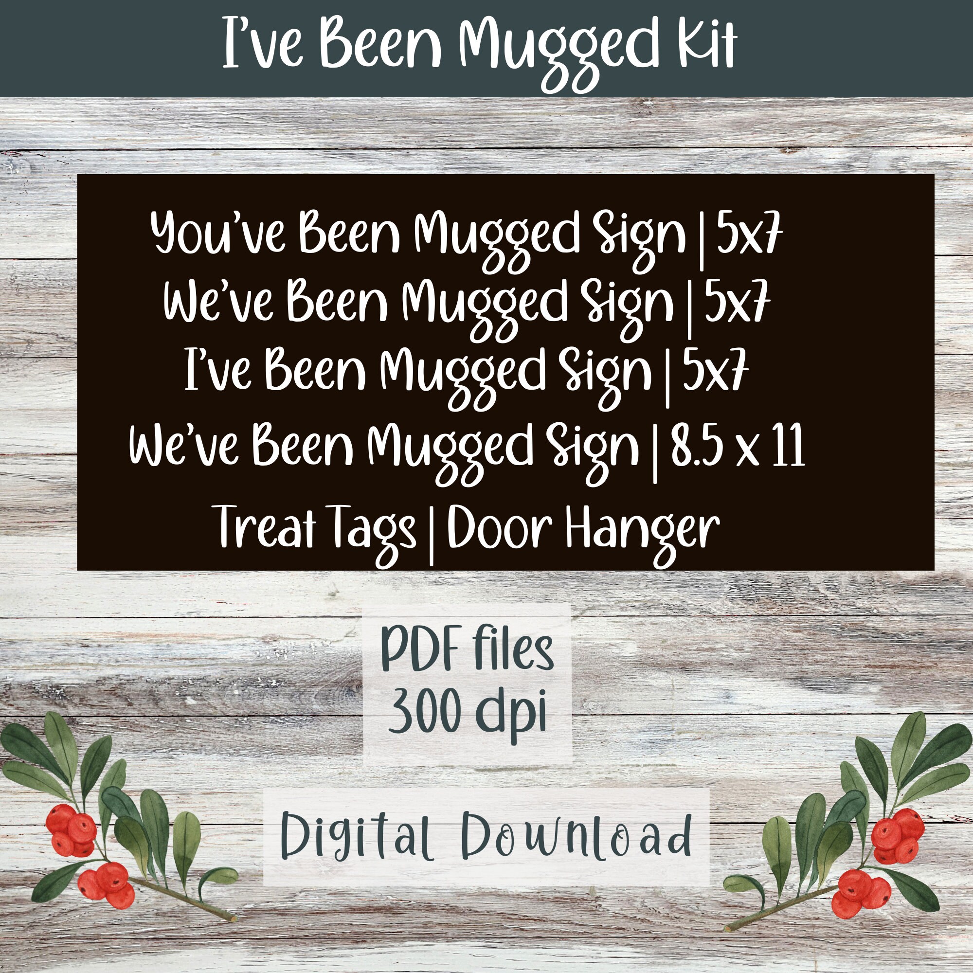 You've Been Mugged Printable|youve Been Mugged Christmas|i've Been ...