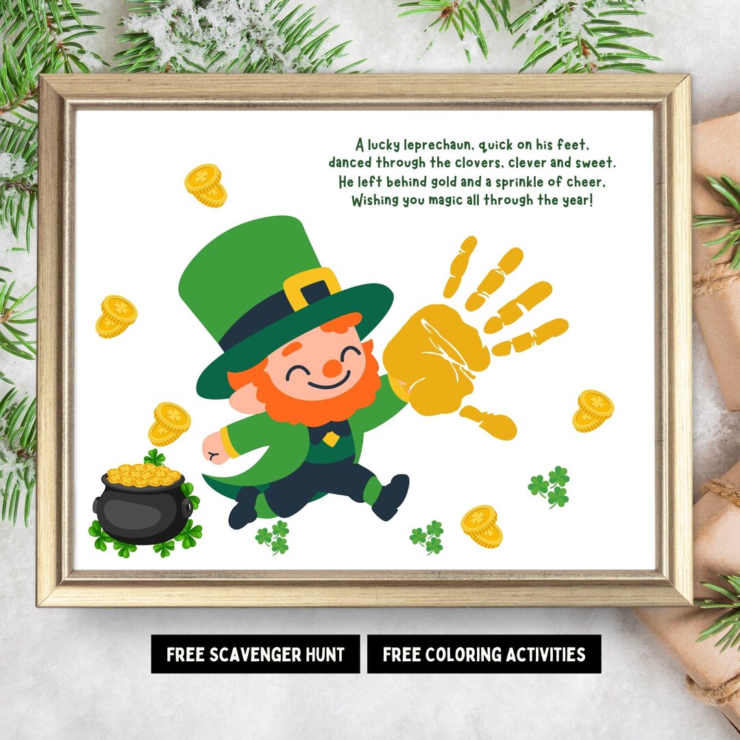 Leprechaun Handprint Poem Craft| St Patrick's Day Handprint Art| Lucky ...