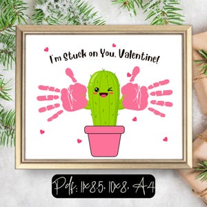 Valentines Day Handprint Cactus Craft| Love Handprint Art| Toddler ...