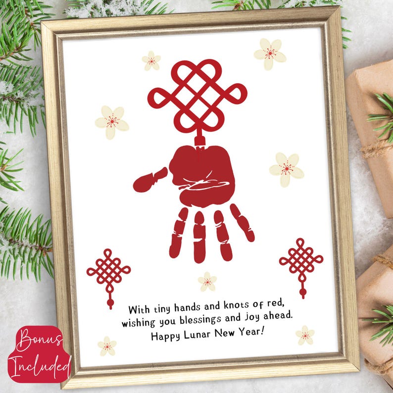 Chinese New Year Handprint Craft| Lunar New Year Lantern Handprint ...