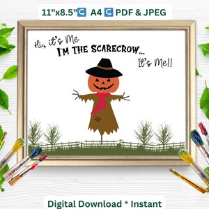 Halloween Handprint Craft| Scarecrow Handprint Art Craft| Hi Its Me ...