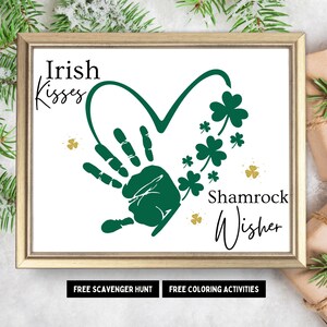 St Patricks Day Handprint Craft| Irish Kisses Baby Footprint Art| Prek ...