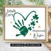 St Patricks Day Handprint Craft| Irish Kisses Baby Footprint Art| Prek ...