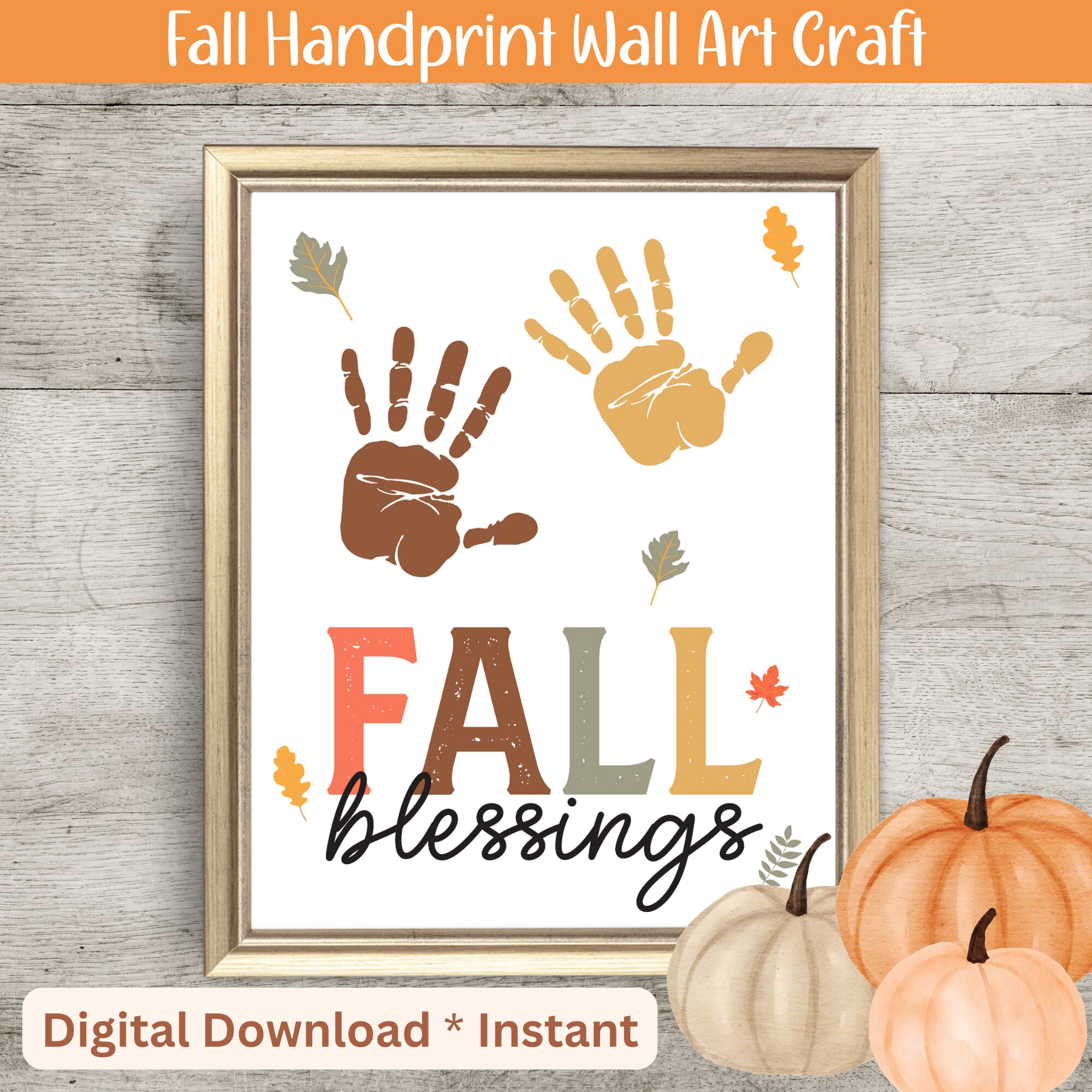 Fall Handprint Art| Fall Blessings Handprint Footprint Art Craft for ...