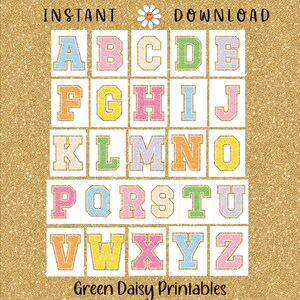 Glitter Letter Patches|pastel Retro Varsity Chenille Letters for ...