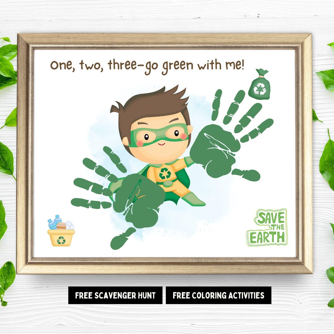Earth Day Handprint Craft| Earth Day Printable for Preschoolers| Kids ...