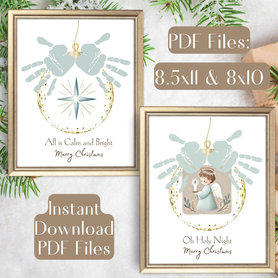 Nativity Handprint Art Bundle, Sunday School Craft Christmas Handprint ...