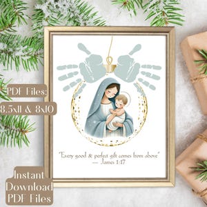 Nativity Handprint Art Bundle, Sunday School Craft Christmas Handprint ...