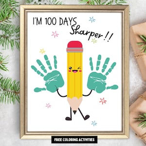 100 Days of School Handprint Art| 100th Day of School Craft| Kids DIY ...