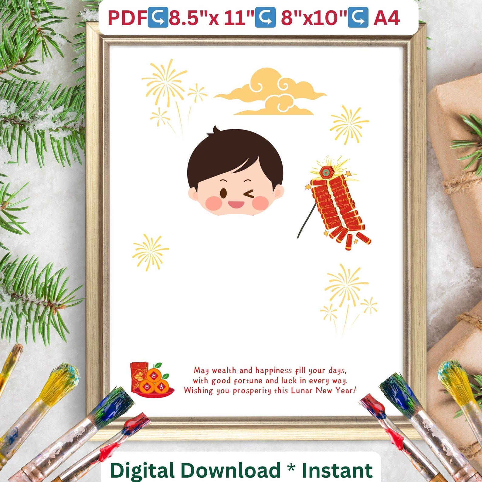 Chinese New Year Handprint Craft| Lunar New Year Lantern Handprint ...