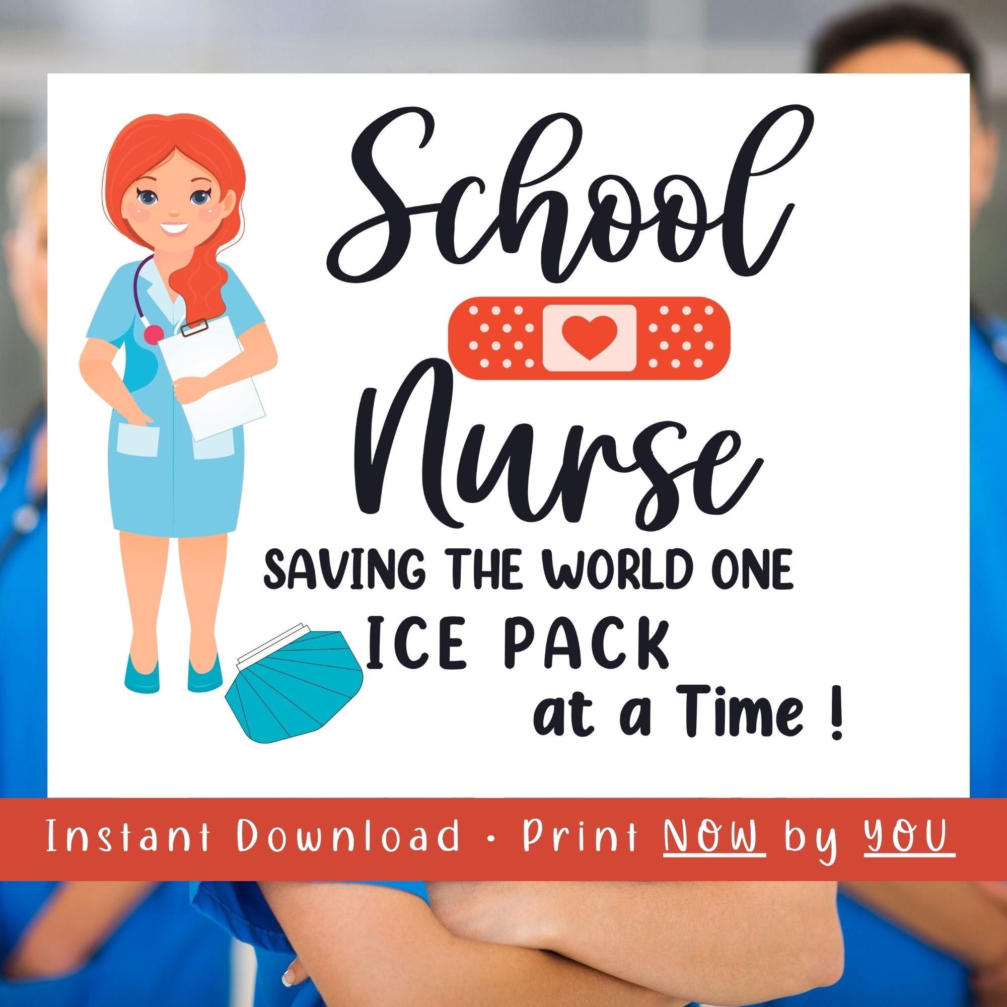 School Nurse Door Sign| Printable School Health Office Poster School ...