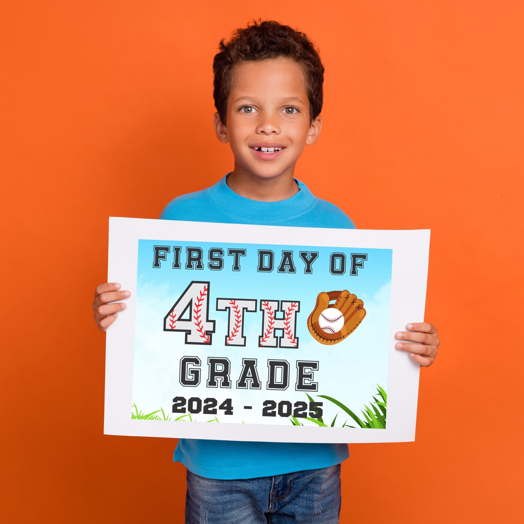 First Day of School Sign Printable First Day of 4th Grade Printable ...