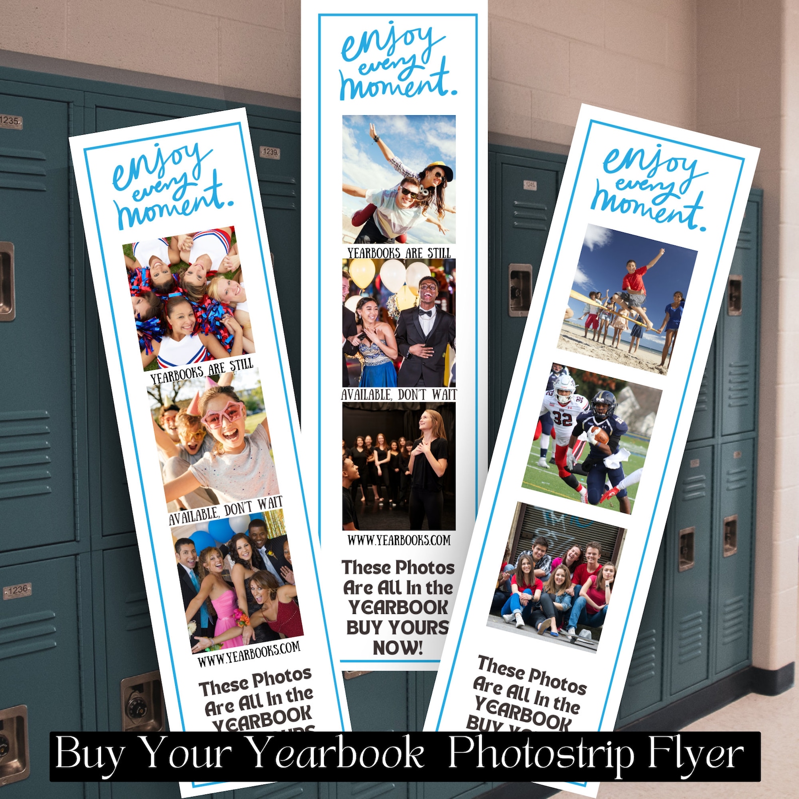 Yearbook Photo Strip Ad Sales Flyer Template| Editable PTA PTO Yearbook ...