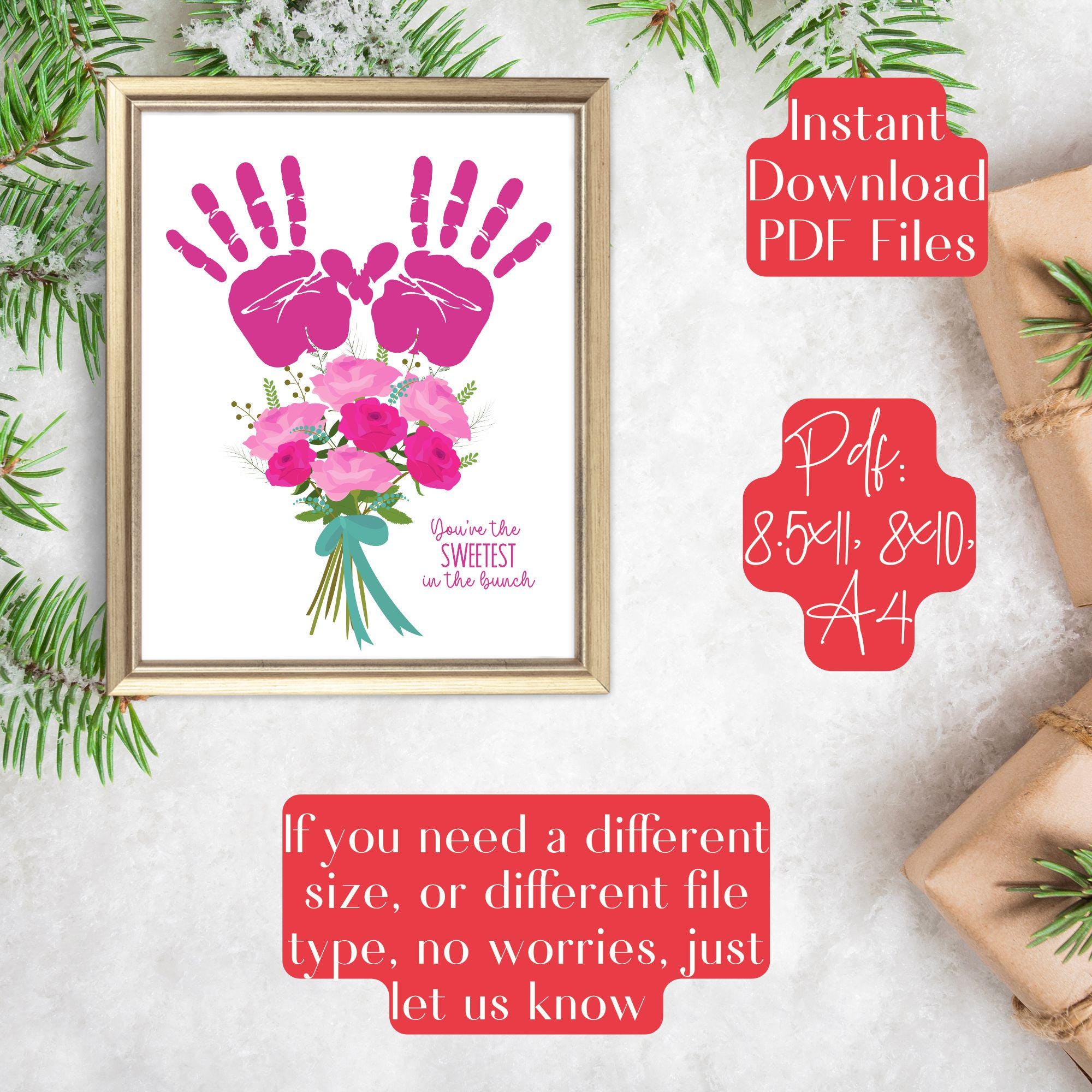 Valentines Day Handprint Flower Craft| Love Handprint Art| Class ...