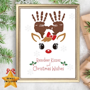Christmas Handprint Art Craft| Winter Reindeer Footprint Craft for ...
