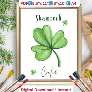St Patrick's Day Handprint DIY Craft| Lucky Clover Handprint Art| Pre K ...