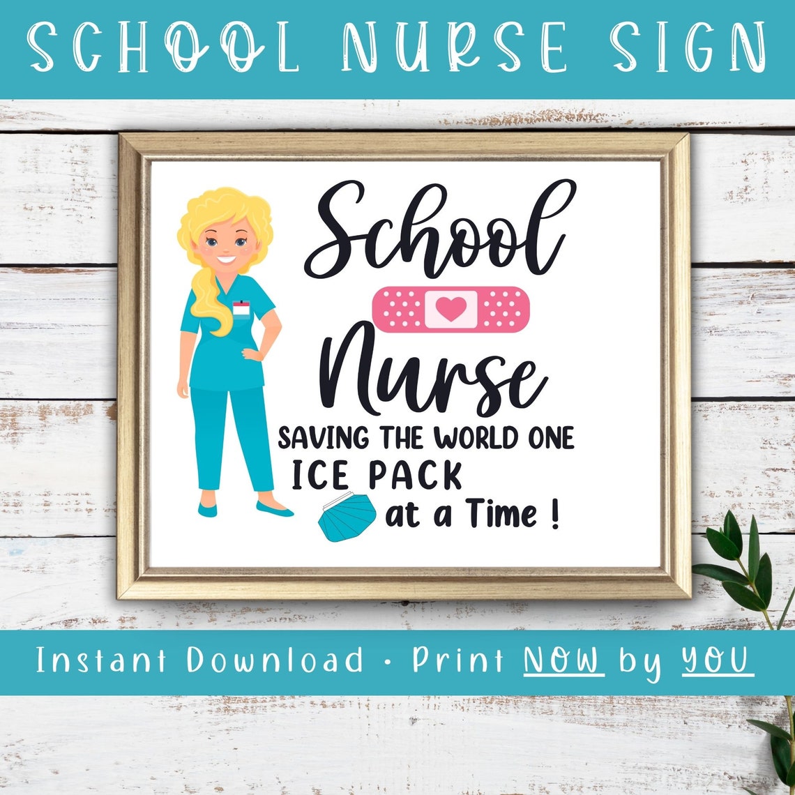 School Nurse Door Sign Printable School Health Office Poster - Etsy