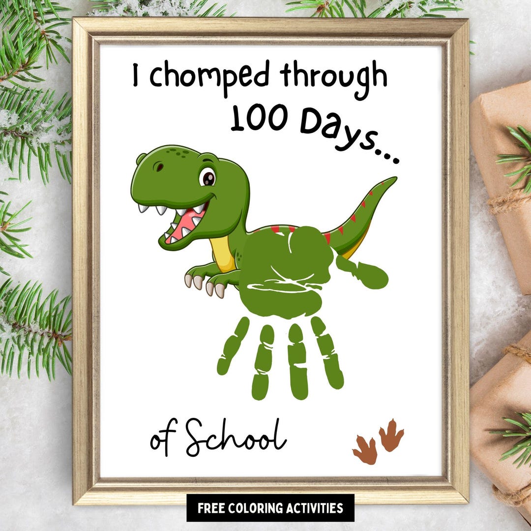 100 Days of School Handprint Art| 100th Day of School Craft| Kids DIY ...