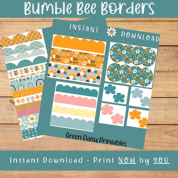 Printable Bee Border - Etsy