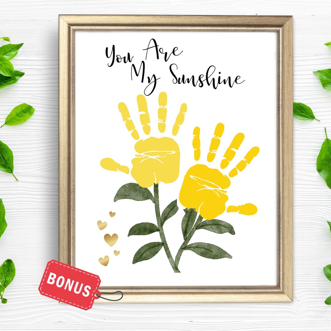 Flower Mother's Day Handprint Art, Baby Handprint Craft, You Are My ...