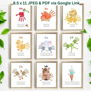 ABC Handprint Art Craft Phonic Alphabet Book for Kids, Preschool ...