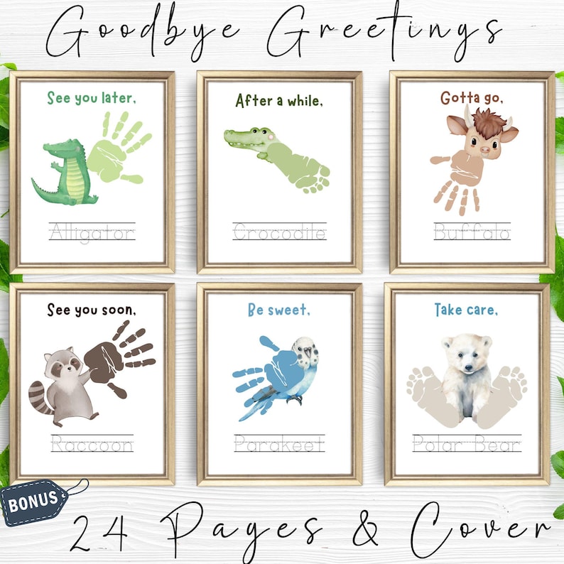 Animal Handprint Art Craft| My Handprint Craft Book for Kids Preschool ...
