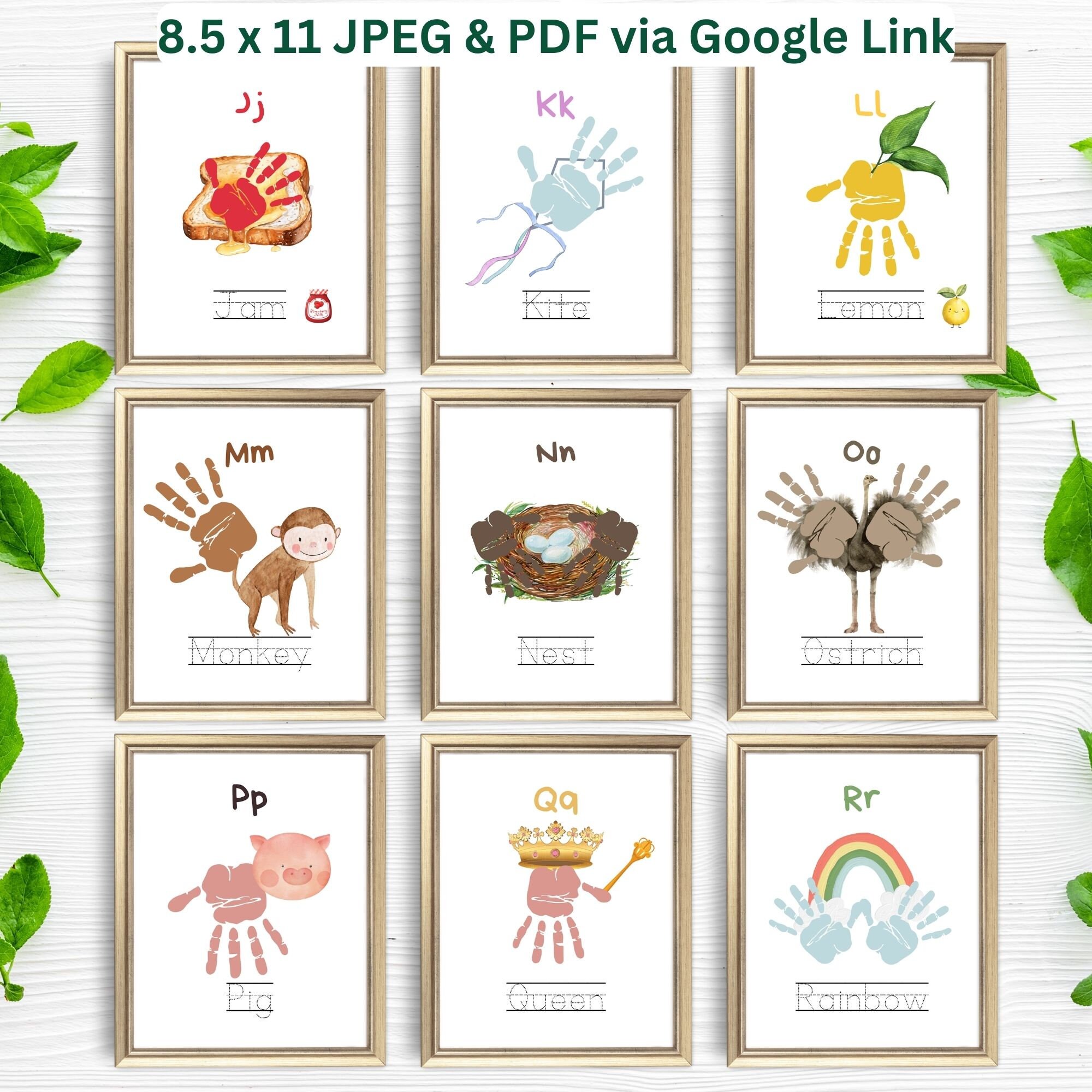 ABC Handprint Art Craft Phonic Alphabet Book for Kids, Preschool ...