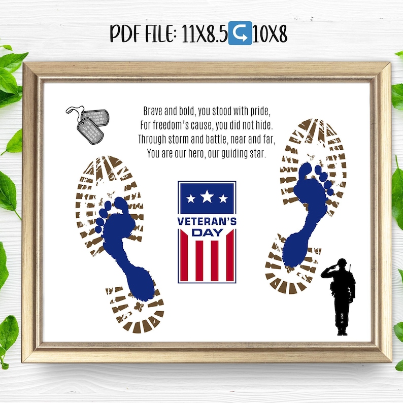 Veterans Day Handprint Craft Art Bundle| DIY Card Patriotic Poem ...