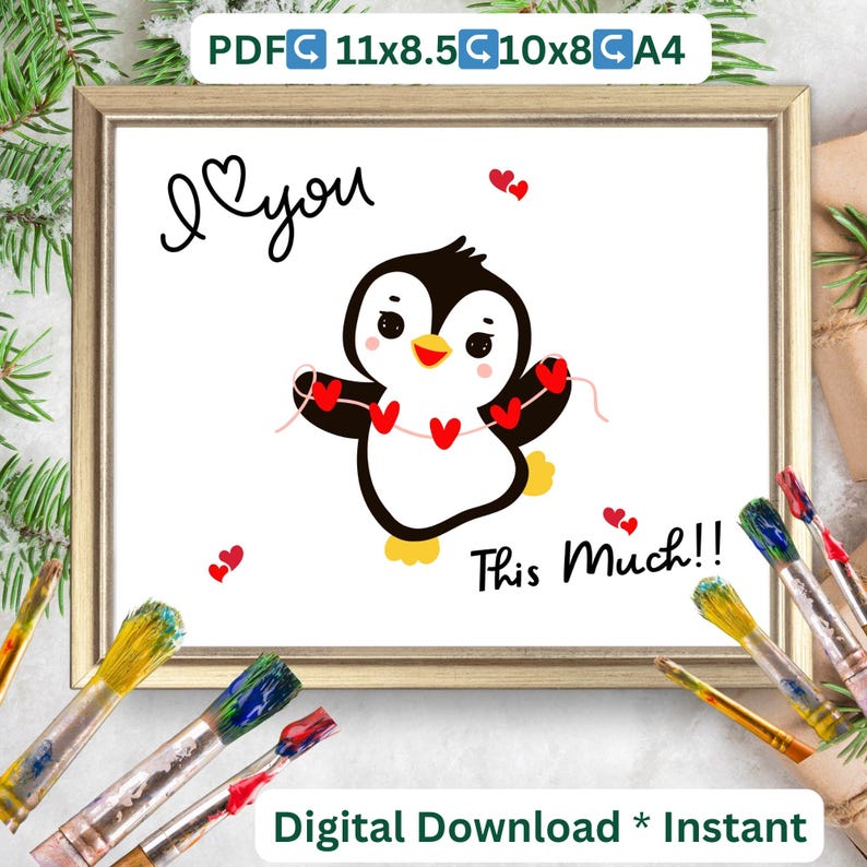 Valentines Handprint Craft| Love You so Much Handprint Art Prek ...