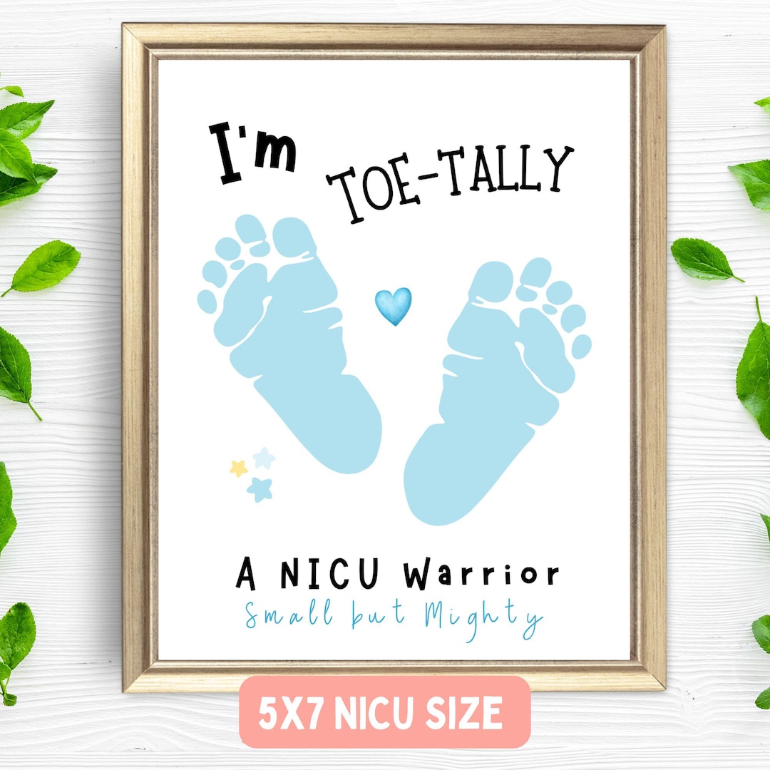 NICU Footprint Craft Printable, NICU Warrior Keepsake, Small but Mighty ...