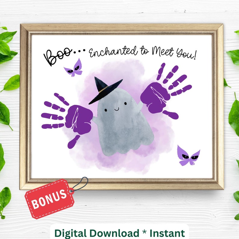 Halloween Handprint Craft| Ghost Handprint Art Craft| Boo Enchanted to ...