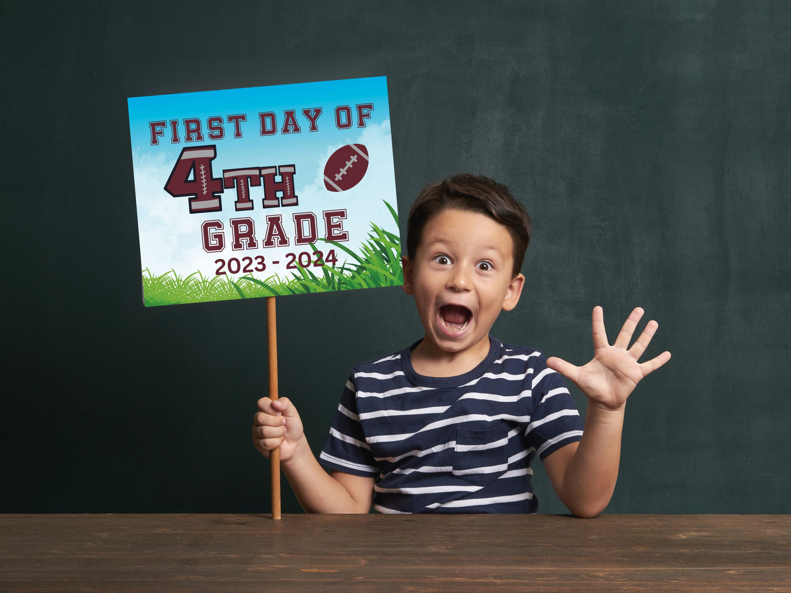 First Day of School Sign Printablefirst Day of 4th Grade - Etsy